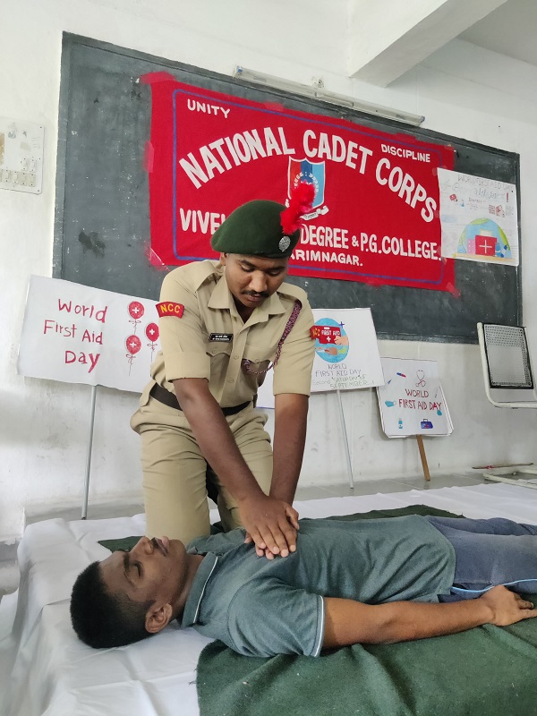NCC cadets trained in CPR treatment as part of World First Aid Day ...
