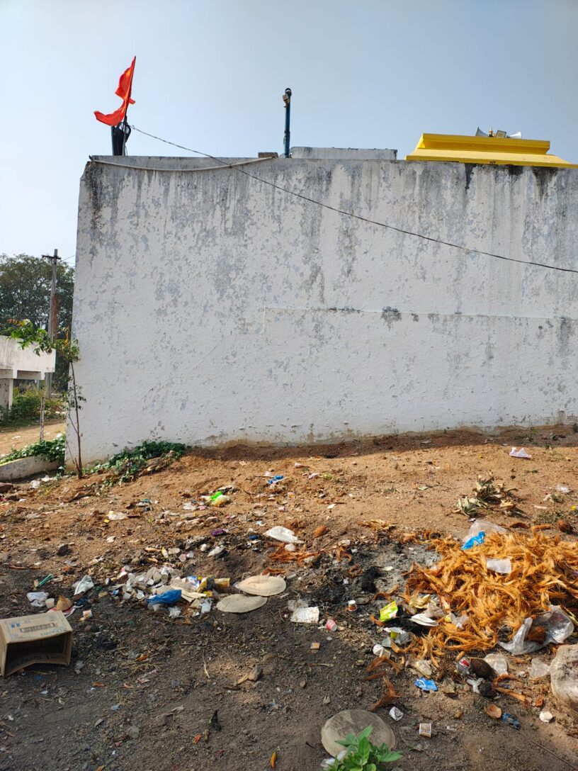 Garbage at ancient Koti Lingala temple shrine, the first capital of ...