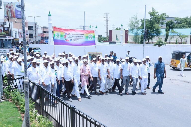 DCCB employees take out a rally as part of the International Day of Co ...