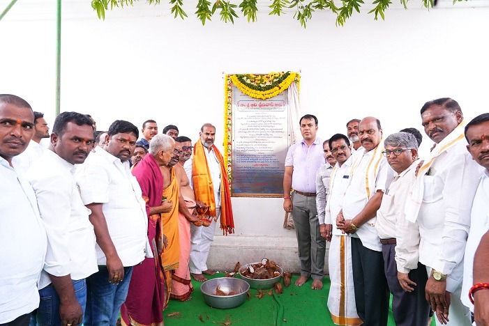 Government Whip launches developmental works at Agraharam temple shrine ...