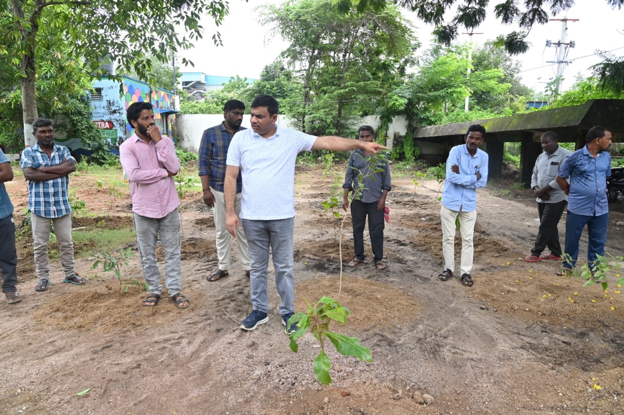 MCK takes up plantation of saplings on the parking space on ...