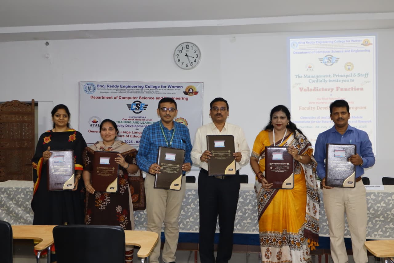 Six-Day Generative AI FDP Concludes at Bhoj Reddy Engineering College ...