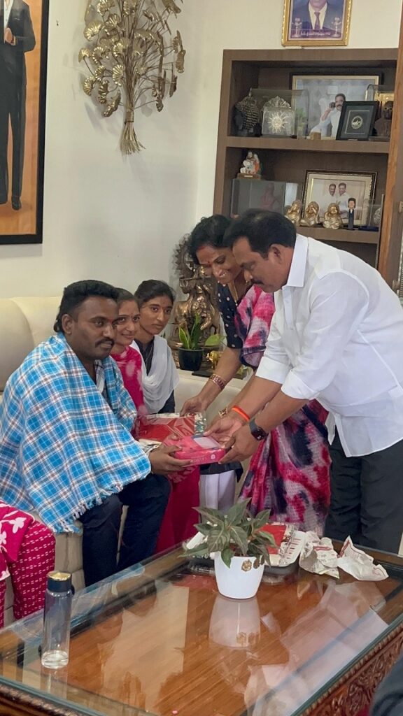 Former Choppadandi MLA presents new clothes to orphan children and ...