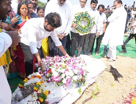 CM Revanth Reddy and cabinet ministers, others attend the final rites ...
